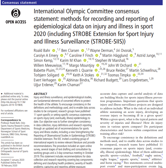 2020_IOC_consensus_statement | Athlete Monitoring software, Athlete ...